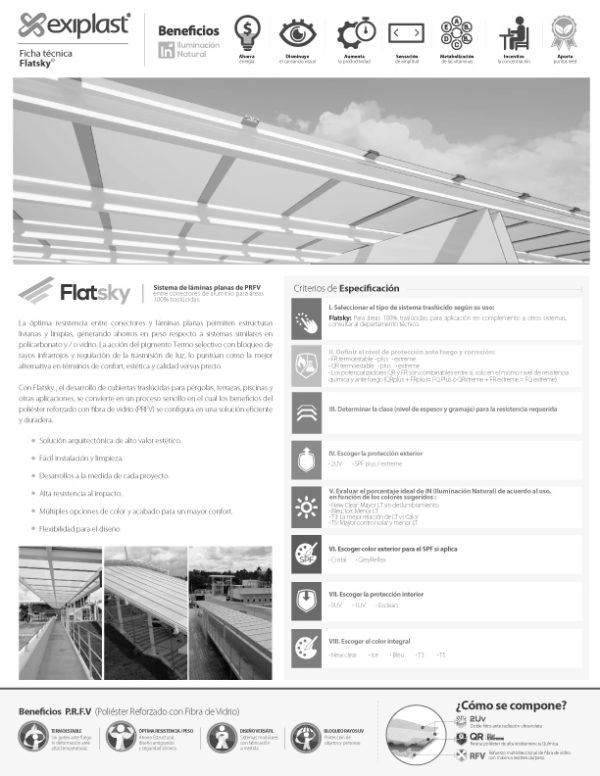 Información técnica de soluciones Exiplast